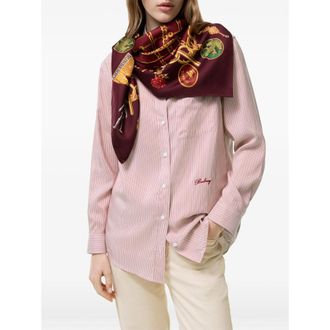 Burberry Check Square Scarf - Red