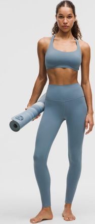 lululemon Align Leggings HB f&uuml;r Frauen - 63 cm - Gr&ouml;&szlig;e 10 in Steel Blue