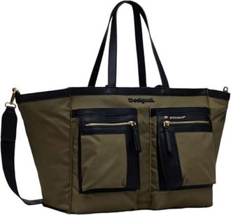 Desigual provisions, Sac de Courses en Nylon pour Accessoires Femme, Vert, One Size