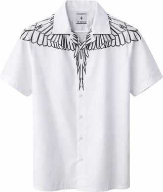 Marcelo Burlon Homme, Chemises, Blanc, Taille: L Chemise Popeline