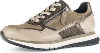 Gabor Damen Low-Top Sneaker, Frauen Sneaker,verspielt,Leder-Ware,Trend-bewusst,praktisch,Schmerz-lindernd,Arbeit,Farro/Noce/Bronce,37.5 EU / 4.5 UK