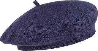 LIPODO Béret Basque Biskaya en Coton Femme - Made in Italy dété Printemps-été - Taille Unique Bleu