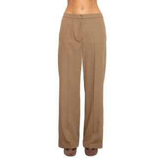 Max Mara Pantalon large Smmarte - Femme - Pantalons - Brun - Taille: 34 FR