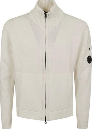 C.P. Company C.p. Company, Homme, Pulls, Blanc, Taille: S Gilet Zipp&eacute; en Coton Compact
