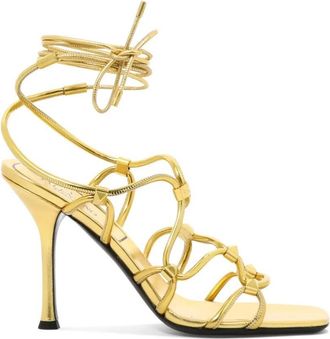 Valentino Garavani Sandalen - Strappy Leather Sandals - Gr. 37 (EU) - in Gold - f&uuml;r Damen