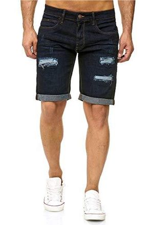Indicode Short en jean Kaden, Rinse Wash Ripped, XXL