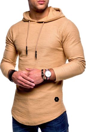 Rello & Reese Herren Oversize Hoodie Pullover Kapuzenpullover MT-7420 [Beige