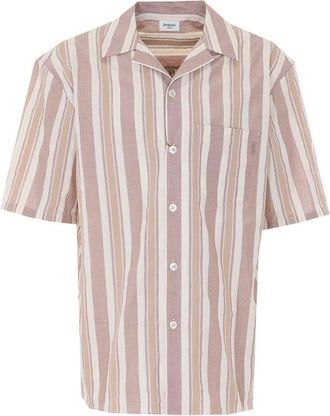 Saint Laurent Gestreiftes Baumwollhemd - - Shirts - Herren - Beige - L