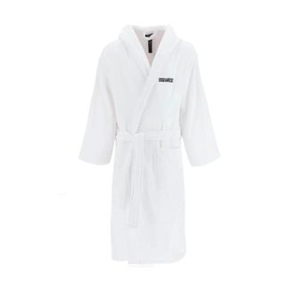 Dsquared2 Homme, V&ecirc;tements de nuit et de d&eacute;tente, Blanc, Taille: XS Bathrobe With Logo