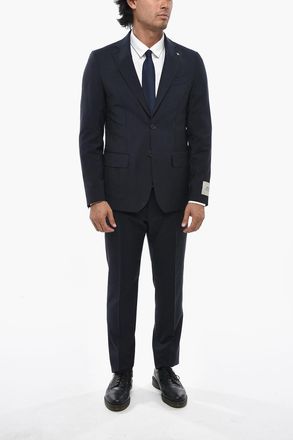 Corneliani CC COLLECTION 2-Knopf-Anzug Aus Schurwolle Und Mohair Mit Zwei R&uuml;ckenschlitzen Klassisches Revers Corneliani