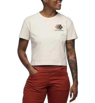 Black Diamond Faded Crop SS - T-Shirt - Damen