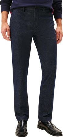 Tommy Hilfiger Herren Chino Hose Denton Brushed Marl Straight Fit, Blau (Desert Sky), 33W/36L