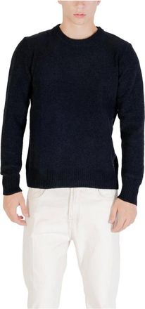 Gianni Lupo Homme, Pulls, Noir, Taille: L Round Neck Long Sleeve Tricots