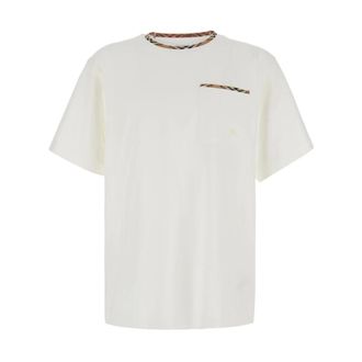 Burberry Homme, Tops, Blanc, Taille: S T-shirt Ryan