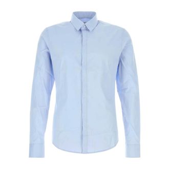 Wooyoungmi Wooyoungmi, Homme, Chemises, Bleu, Taille: S Chemise en popeline avec poignets et col boutonn&eacute;s