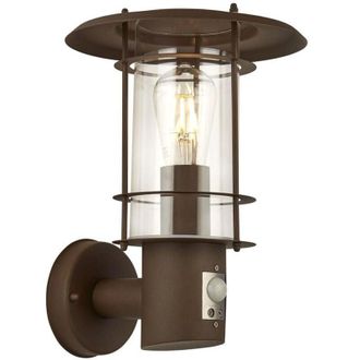 Searchlight Searchlight - Edgeware Außen- und Veranda-Wandleuchte, Sensor Rostbraun IP44