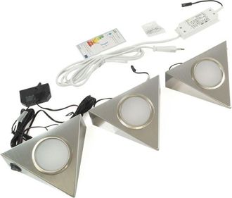Victory LED-Set pira - 3 Strahler inkl. Schalter und Trafo, Neutralwei&szlig;