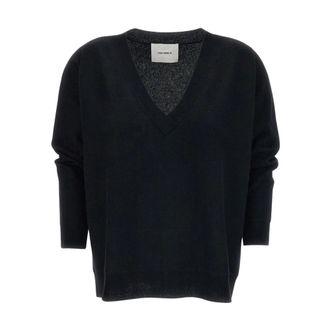 Lisa Yang Femme, Pulls, Noir, Taille: 36 FR Pull en cachemire &agrave; col V c&ocirc;tel&eacute;