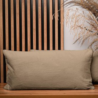 MG Design 2er Set Kissenbez&uuml;ge 40 x 80 cm in Beige - mit Rei&szlig;verschluss, langfloriges Kunstfell, extra weich & Cosy, pflegeleicht