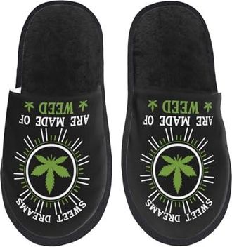 Generic Chaussons Les Beaux Rêves Sont Faits DHerbe Légers Pantoufles Portative Slippers Pour Unisex Hiver Chambre M