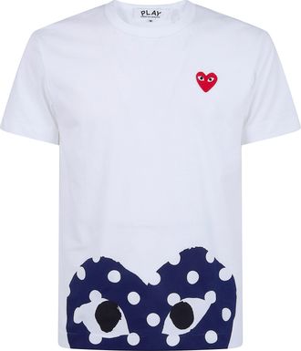 Comme Des Gar&ccedil;ons Red Emblem T-Shirt