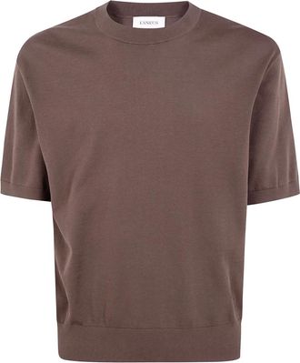 Laneus Homme, Tops, Brun, Taille: 2XL T-shirt en maille