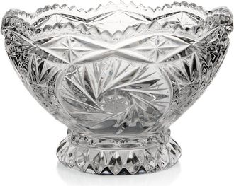 Cristalica Schale Obstschale Salatschüssel Marina Handgeschliffen Transparent D 16 cm Kristall