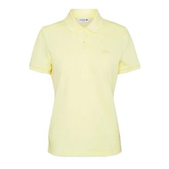 Lacoste Femme, Tops, Jaune, Taille: 38 FR Polo Slim Fit en Piqu&eacute; de Coton Stretch