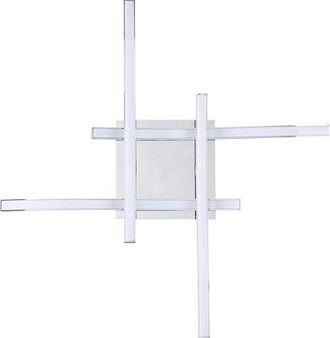 Eglo LED Deckenlampe Valmora, 4 flammige Deckenleuchte, Material: Alu, Kunststoff, Farbe: Chrom