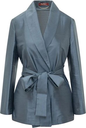 Max Mara Femme, Blouses et Chemises, Bleu, Taille: 44 FR Msebiacco Casacca