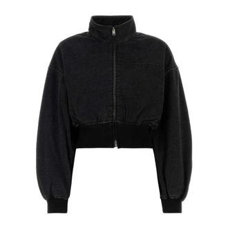 Alexander Wang Femme, Vestes, Noir, Taille: 42 FR Denim Vestes