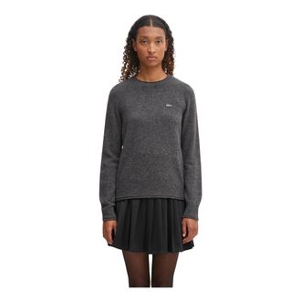 Lacoste 3D Strick Pullover aus gek&auml;mmter Wolle - - Knitwear - Damen - Grau - 2XL