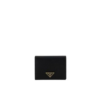 Prada Geldb&ouml;rse mit Dreieckslogo und Mehreren F&auml;chern - - Accessories - Damen - Schwarzk - ONE SIZE