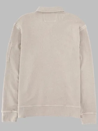 C.P. Company Polo-Collar Zip Sweatshirt - Dove