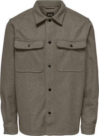 Only & Sons Onsash Ovr Woolen Look Pkt Ls Shirt Noos