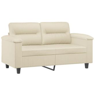 vidaXL 2-Sitzer-Sofa Creme 120 cm Kunstleder Vidaxl