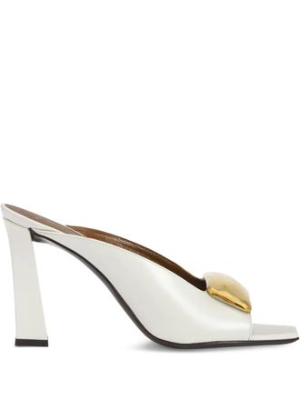 Giuseppe Zanotti Mya Stone Mules 90mm - Wei&szlig;