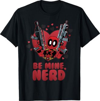 MARVEL Deadpool Be Mine Nerd Valentines Day T-Shirt