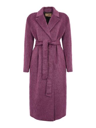 Twinset Manteau Au Genou - Violet