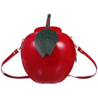 Valiclud 1stk Apple Umhängetasche Rote Apfelfruchttüte Einzelne Umhängetasche Obst Personalisierte Für Mädchen Tasche in Apfelform Einzigartig Pu Kind Handtasc