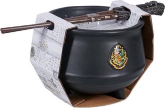 Harry Potter Paladone Ramen Set - Offiziell lizenzierte Merchandise, Keramik-Nudelschale mit stabf&ouml;rmigen Essst&auml;bchen, Geschenk f&uuml;r jeden Potter-Film- und Buch-Fan