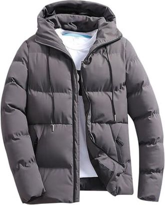 Generic Blouson Homme Doudoune Homme, Doudoune Manches Longues Zipp&eacute;e Charge Veste L&eacute;g&egrave;re Et Chaude Couleur Unie Coupe-Vent Avec Poches Hiver Rouge Vert Noir 