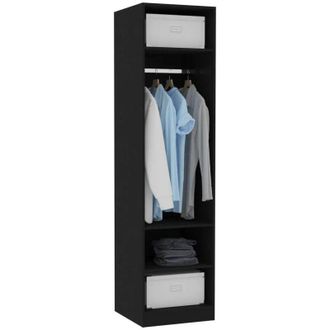 vidaXL Vidaxl - Kleiderschrank Schwarz 50x50x200 cm Holzwerkstoff