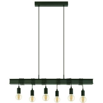Eglo Suspension 6 lumi&egrave;res Townshend 6 noir - 43712