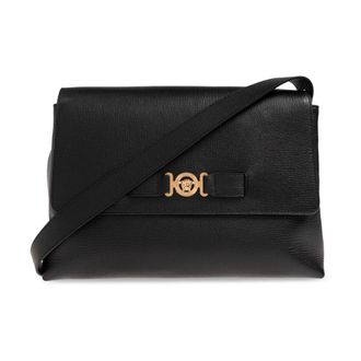 Versace Homme, Sacs, Noir, Taille: ONE Size Medusa Biggie Leather Messenger Bag