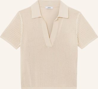 Reiss Reiss Strick-Poloshirt beige