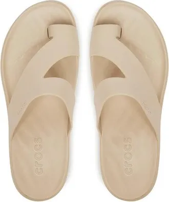 Crocs Zehentrenner Getaway Platform Toe Loop 210834 Beige