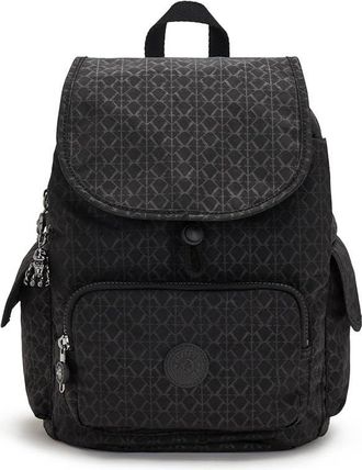 Kipling CITY PACK S Kleiner Rucksack, Signature Emb (Schwarz)