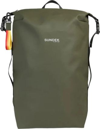 Sundek Rucksack mit Regenbogen-Rei&szlig;verschluss - - Bags - unisex - Gr&uuml;n - ONE SIZE