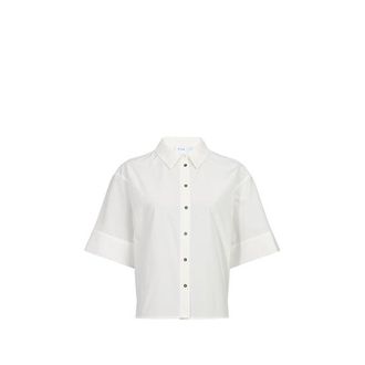 Vila Chemise droite en coton m&eacute;lang&eacute;